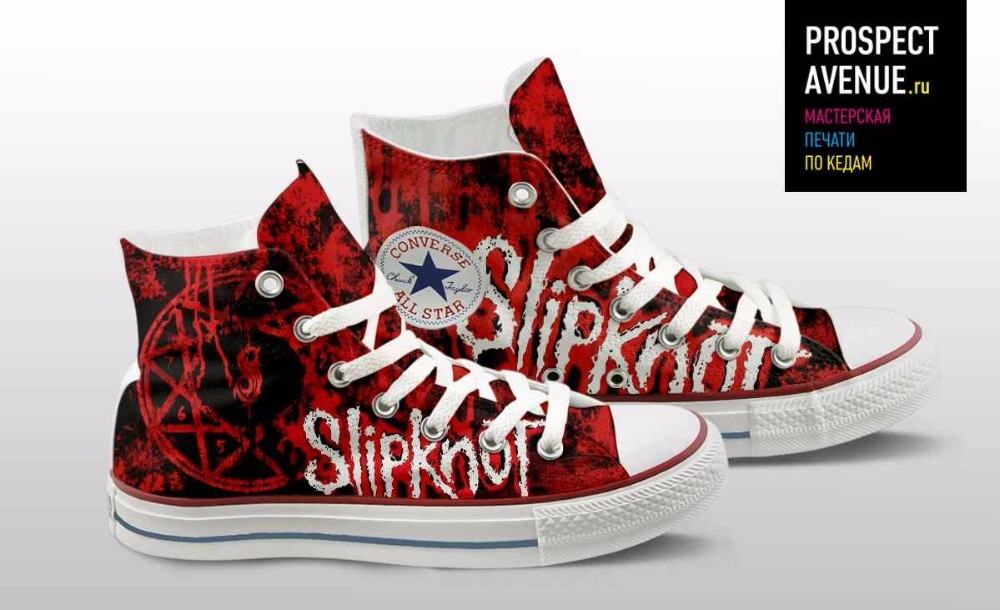 Кеды Converse Слипнот «Slipknot Tribal S Red&White» по классной цене ...